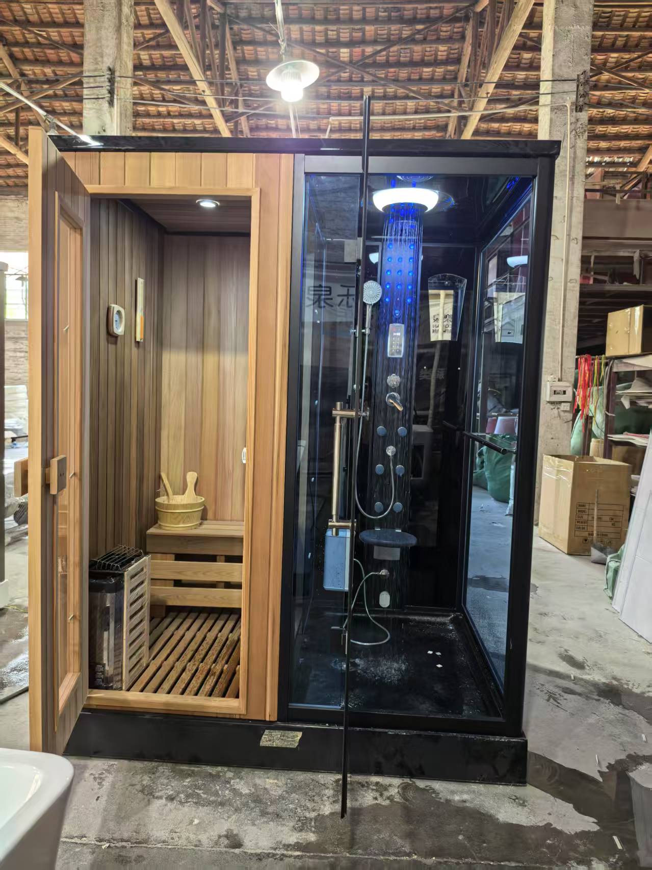 Custom-Multi Function Cabin Steam Dry and Wet Sauna with Bluetooth Mus ...